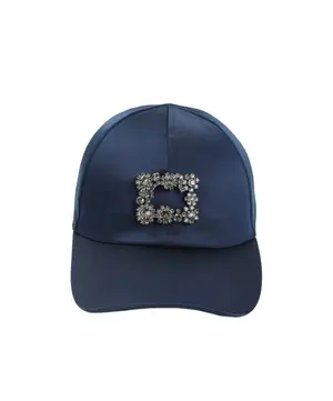ROGER VIVIER Embellished Baseball Cap - Navy