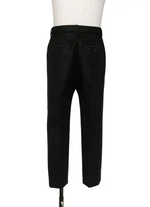 Sacai Belted Straight Leg Wool Trousers