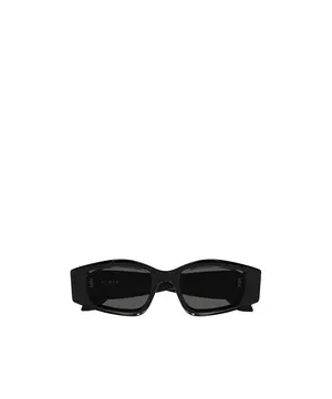Alaïa Rectangular Frame Sunglasses With Logo Detail - Gray