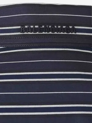 Balenciaga Pinstriped Long-sleeve Shirt With Lapel Collar