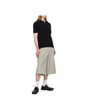 Play Comme Des Garcon Embroidered Logo Polo Shirt - Black