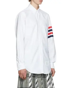 Thom Browne 4-bar Stripe Shirt - White