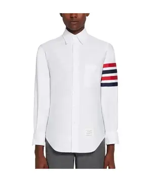 Thom Browne 4-bar Stripe Shirt - White