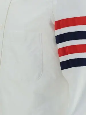 Thom Browne 4-bar Stripe Shirt - White