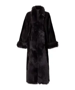 Nour Hammour Long-sleeved Fur Coat