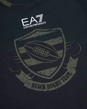 EA7 Logo Round-necked T-shirt