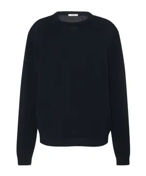 THE ROW Kisaora Crewneck Knitted Jumper - Deep Blue