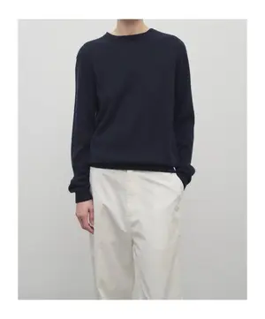 THE ROW Kisaora Crewneck Knitted Jumper - Deep Blue
