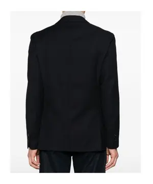 LARDINI Long Sleeve Single-breasted Blazer - Navy