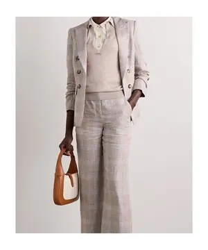 Veronica Beard Beacon Dickey Gathered Checked Blazer - Multi