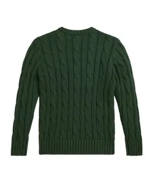 Polo Ralph Lauren Crew Neck Long Sleeve Embroidered Logo Pullover - Green