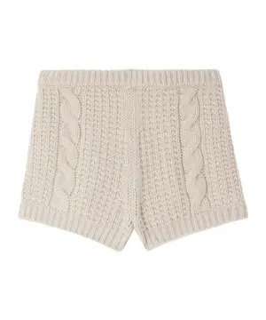 Magda Butrym Cashmere Cable-knit High-waisted Shorts