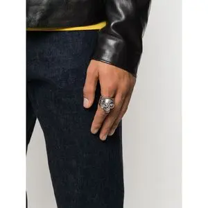 Alexander McQueen Divided Skull Ring