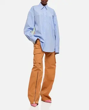 Stella McCartney Straight-leg Ankle-zip Cargo Pants - Brown