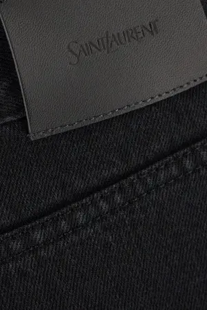 Saint Laurent Mid-rise Relaxed Slim Jeans - Charcoal Black
