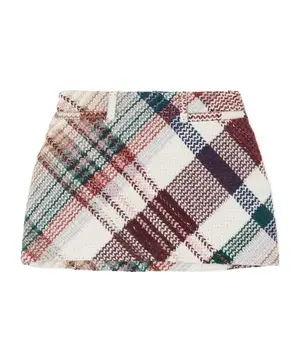 Missoni Checked Tweed Mini Skirt - White