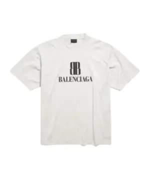 Balenciaga Nano Bb Motif Medium Fit T-shirt - White