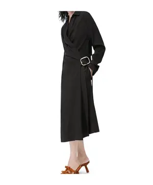 Loewe Belted Midi Dress With Asymmetrical Silhouette