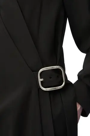 Loewe Belted Midi Dress With Asymmetrical Silhouette