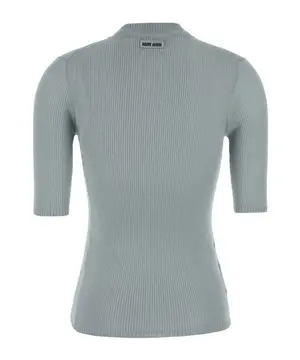 Miu Miu Short-sleeved Ribbed Jumper