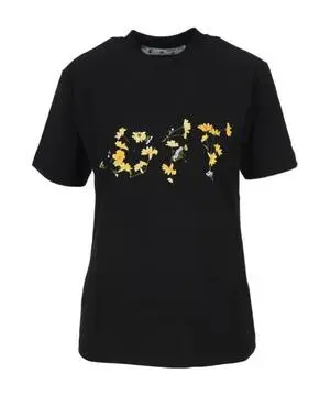 Off-White Floral Logo Print T-shirt