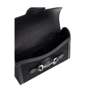 Gucci Horsebit 1955 Jumbo Gg Mini Messenger Bag - Black