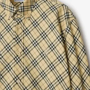 Burberry Logo Embroidered Checked Shirt