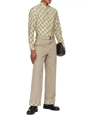 Burberry Logo Embroidered Checked Shirt