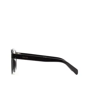 Celine Logo Flat Mirror Eyeglasses - Black
