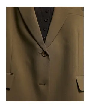 THE FRANKIE SHOP Single-breasted Suit Jacket - Chocolate