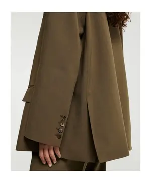 THE FRANKIE SHOP Single-breasted Suit Jacket - Chocolate