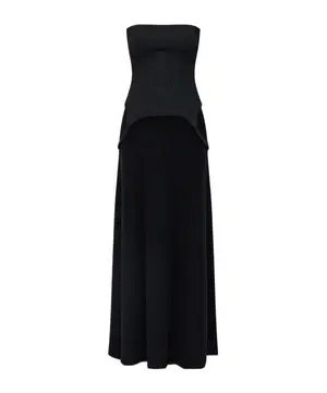 MISBHV Pinstriped Maxi Dress - Black