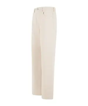 RÓHE Straight Leg Baggy Jeans - Ecru