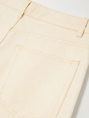 RÓHE Straight Leg Baggy Jeans - Ecru