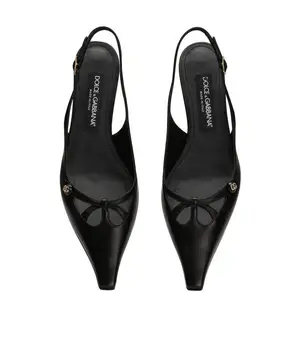 Dolce & Gabbana Dg Logo Plaque Slingback Pumps