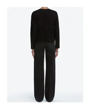 FRAME Double-layered Fringed Leather Jacket