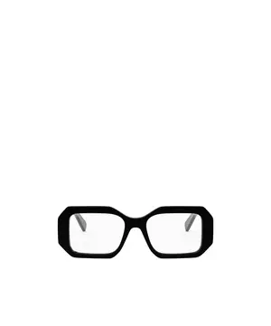 Celine Full Rim Flat Mirror Eyeglasses - Black