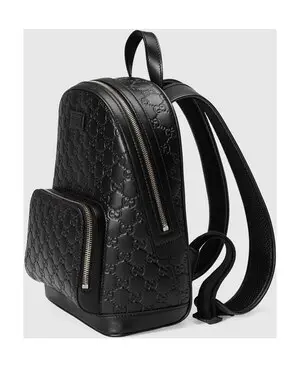 Gucci Signature Embossed Leather Backpack