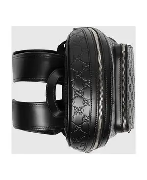 Gucci Signature Embossed Leather Backpack