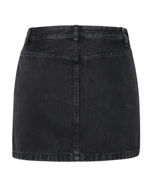 A.p.c. Washed Denim Mini Skirt - Black