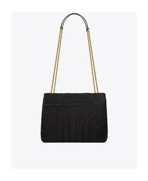 Saint Laurent Loulou Small Bag In Quilted Cotton - Black