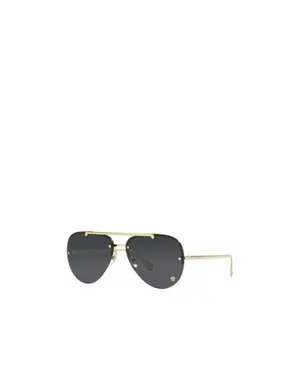 Versace Medusa Glam Aviator Frame Sunglasses