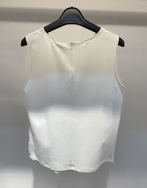 Max Mara Sleeveless Printed Shirt With Zipper Back
