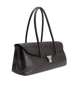 LEMAIRE Gear Leather Shoulder Bag - Black