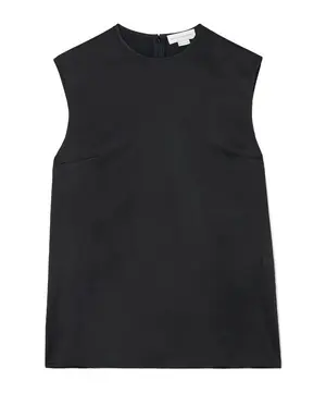 Stella McCartney Sleeveless Satin Vest - Black