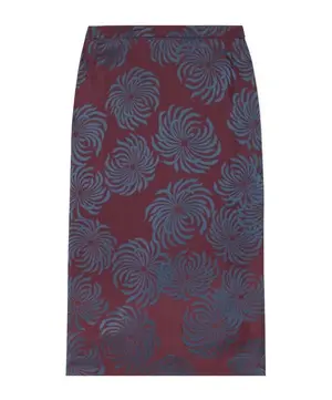 Dries Van Noten Jacquard Midi Skirt - Red
