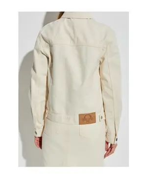Moschino Patch Denim Jacket - Cream