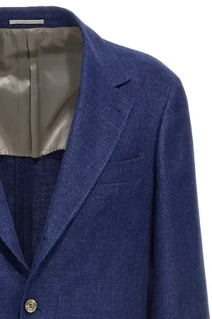 Brunello Cucinelli Single-breasted Tailored Blazer - Blue
