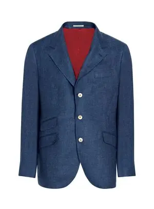 Brunello Cucinelli Single-breasted Long Sleeved Blazer - Blue