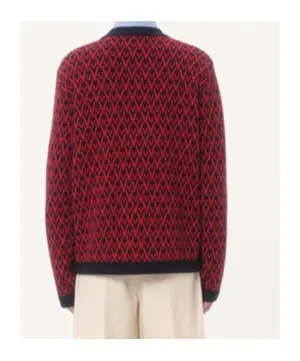Valentino Garavani Geometric Pattern V-neck Cardigan